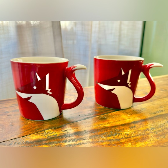 Starbucks | Dining | Starbucks 22 Red Fox Mugs Set Of Two | Poshmark